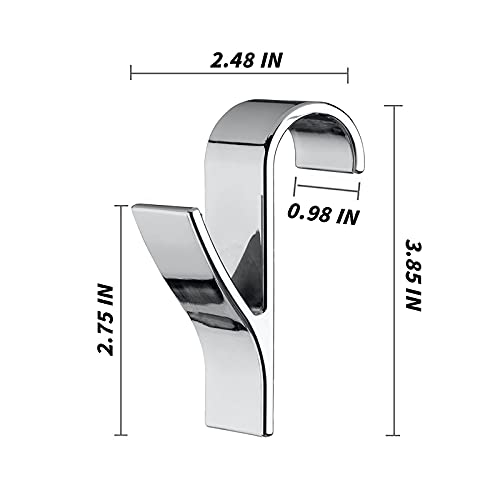 HEATGENE ABS Y-Shaped Hooks - Chrome, Compatible with HEATGENE Liquid Filled Smart Towel Warmers (Include Model: HG-R0285, HG-R0246, HG-R0286, HG-R02106, HG-R02126 Series)