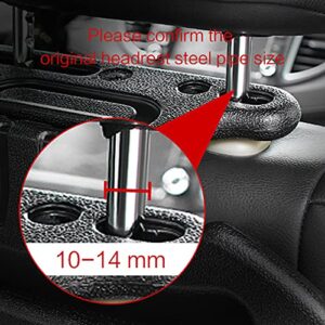 ihreesy Car Rear Seat Coat Hanger,Multifunction Folding Headrest Clothes Hanger Distance Between 115mm-120mm Hanger Hook Organizer Holder,Black