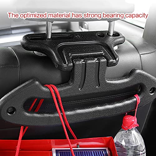 ihreesy Car Rear Seat Coat Hanger,Multifunction Folding Headrest Clothes Hanger Distance Between 115mm-120mm Hanger Hook Organizer Holder,Black