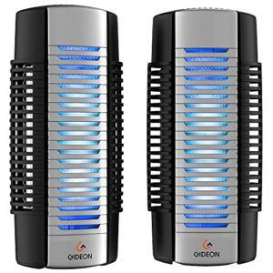 gideon uv air purifier & ion with fan 2pack | 3-in-1 wall mounted uv ionizer | cleans, freshens & circulates indoor air via active oxygen | for home & office