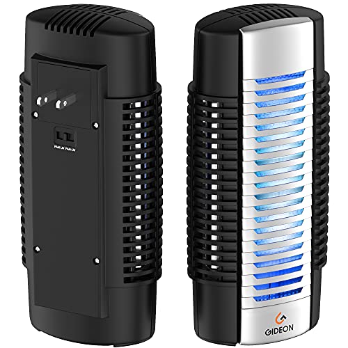 Gideon UV Air Purifier & Ion with Fan 2pack | 3-in-1 Wall Mounted UV Ionizer | Cleans, Freshens & Circulates Indoor Air Via Active Oxygen | For Home & Office