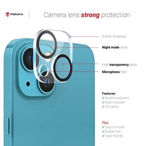 Fonax [3 in 1 bundle] Fonguard Crystal Clear Case (Anti-Yellowing Technology) for iPhone 13 (2021) 6.1 inch with 1 3D (Full Screen) Tempered Glass Screen Protector (9H level) + 1 Camera Lens Protector