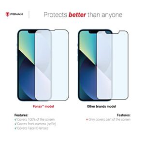 Fonax [3 in 1 bundle] Fonguard Crystal Clear Case (Anti-Yellowing Technology) for iPhone 13 (2021) 6.1 inch with 1 3D (Full Screen) Tempered Glass Screen Protector (9H level) + 1 Camera Lens Protector