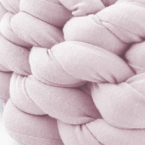 Pet Beds for Small Dogs and Cats，Cozy Cuddler Calming Beds for Indoor Cats，Sleeping Dog Sofa Round Bed Cat Pillow，Hand-Knitted Pet Nest Washable(Light Pink)