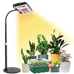 lbw grow light for indoor plants, full spectrum desk led plant light, small grow lamp with on/off switch, height adjustable, flexible gooseneck, ideal for indoor grow