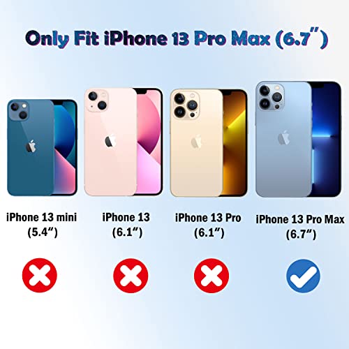 QHOHQ 3 Pack Screen Protector for iPhone 13 Pro Max 6.7 Inch with 3 Pack Tempered Glass Camera Lens Protector, Ultra HD, 9H Hardness, Scratch Resistant, Easy Install - Case Friendly