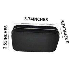 Arts & Crafts Storage Boxes & Organizers, 2 PCS Metal Rectangular Empty Hinged Tins Box,Durable Small Empty Storage Tins with Lids,Use for Store Small Objects Nail Clippers,Nail Art,Lip Gloss,Black