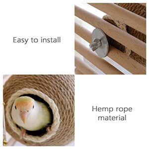 Kelendle Natural Coconut Husk Bird Nest Coco Shell Bird House Bird Coconut Hideaway Parrot Coco Hut Nest Parakeet Coconut Nest for Bird Cage Decoration (Nest)