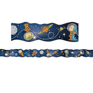 eureka peanuts nasa character die-cut extra wide die cut deco trim, 37 feet/12 strips