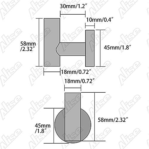 Alise Towel Hook Bathroom Single Robe Hooks Wall Mount Towel Holder Hanger Storage,SUS304 Stainless Steel Brushed Nickel Pack of 2