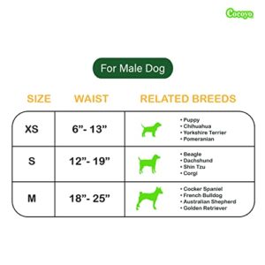 COCOYO Disposable Male Dog Wraps, Medium Size, 84 Count, Super Absorbent, Breathable, Wetness Indicator