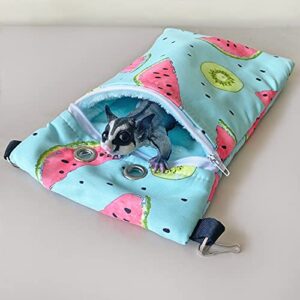 Waterproof composite Fabric Sugar Glider Bonding Carry Pouch Portable Small Animal Carrier Bag Small Animal Bonding Crossbody Strap for Hamster Rat Gerbil Other Small Pet Sleeping Bag With Vent (Blue)