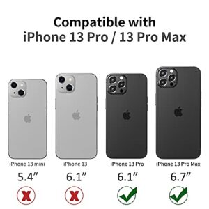 WSKEN [3+1] for iPhone 13 Pro Max (6.7 inch)/ iPhone 13 Pro (6.1 inch) Camera Lens Protector,Anti Scrach HD Tempered Metal Glass Camera Screen Protector Shockproof Cover Film,Graphite