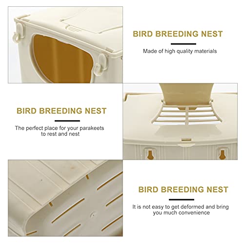 balacoo Bird Breeding Box Parakeet Nesting Box Bird Nest House Cage Hanging Bird Hut for Finch Cockatiel Budgie Conure Parrot