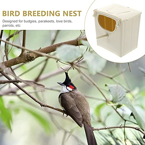 balacoo Bird Breeding Box Parakeet Nesting Box Bird Nest House Cage Hanging Bird Hut for Finch Cockatiel Budgie Conure Parrot