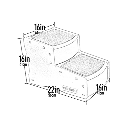 Pet Gear Easy Step II Pet Stairs, 2 Step for Cats/Dogs up to 150 Pounds, Portable, Removable Washable Carpet Tread, No Tools Required, Available in 5 Colors