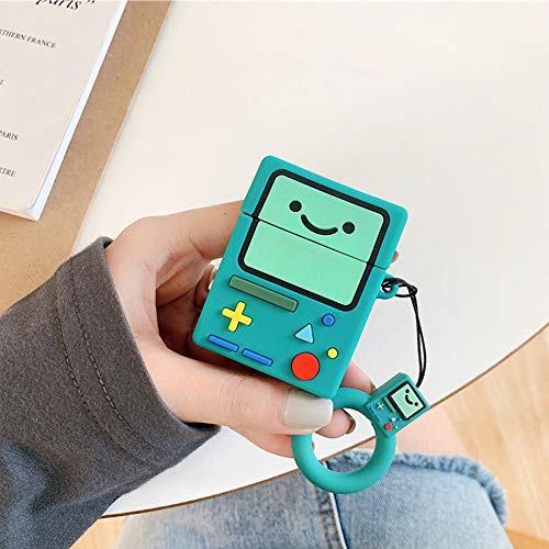 Compatible with Switch AirPods Case 1&2, Kids Teens Girls Boys Women Protective Silicone Skin Cover for AirPod Case Game, Funny Kawaii Cartoon 3D Cute Case for AirPods 1/2 (Teal Switch)