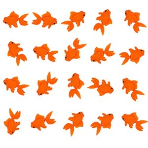 neakomuki 20pcs artificial fish fake fish plastic floating fish for artificial aquarium orange goldfish ornament decorations for aquarium fish tank fountain