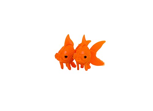 Neakomuki 20pcs Artificial Fish Fake Fish Plastic Floating Fish for Artificial Aquarium Orange Goldfish Ornament Decorations for Aquarium Fish Tank Fountain