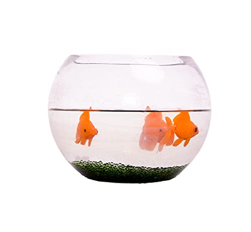 Neakomuki 20pcs Artificial Fish Fake Fish Plastic Floating Fish for Artificial Aquarium Orange Goldfish Ornament Decorations for Aquarium Fish Tank Fountain