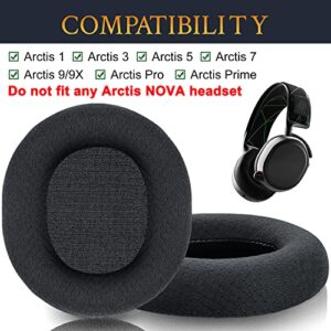 SOULWIT Ear Pads Cushions Replacement for SteelSeries Arctis 1/Arctis 3/Arctis 5/Arctis 7/Arctis 9X/Arctis Pro/Arctis Prime Headset, Earpads with Noise Isolation Foam