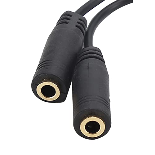 Dilwe Headphone Splitter 3.5mm Audio Stereo Y Splitter Extension CableCouple Headphone Converter Cable Male to Female Dual Headphone Jack Adapter with Switch