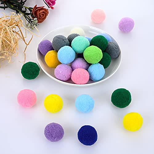 Molain Large Cat Toy Balls, Soft Cat Balls 1Inch Kitten Pom poms Ball Cat Play Toy (30 Pcs)