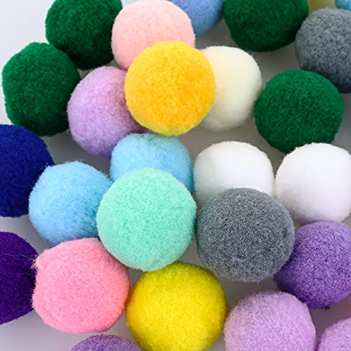 Molain Large Cat Toy Balls, Soft Cat Balls 1Inch Kitten Pom poms Ball Cat Play Toy (30 Pcs)