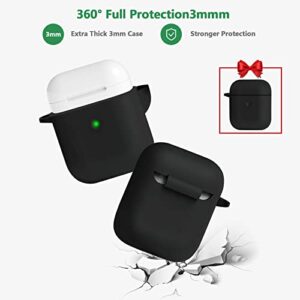 AirPods Charging Case Replacement Compatible with AirPods 1 2, Air pod Wireless Charger Case with Bluetooth Pairing Sync Button Silicone Protective Cover