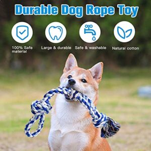 UPSKY Dog Rope Toys 2 Nearly Indestructible Dog Toys, Dog Toy for Medium to Large Breed, Dental Cleaning Chew Toys, Dog Tug Toy for Boredom, Dog Grinding Teeth, Dog Rope Toy for Aggressive Chewers