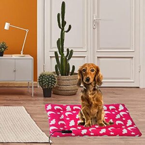 Lazyspace Electric Cloth Heater Pad Pet Mat with Automatic Shutdown Protection Plush Fabric Convenient Three-Speed Thermostat Heating Element