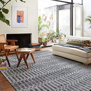 Justina Blakeney x Loloi Yeshaia Collection YES-05 Grey/Charcoal 7'-9" x 9'-9" Area Rug