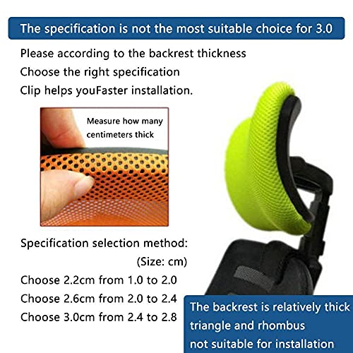 Adjustable Headrest for Office Chair, Chair Headrest Neck Protection Pillow Mesh Chair Universal Adjustable Height Upholstered Headrest for Ergonomic High Swivel Executive Chair-Headrest Only(Black)