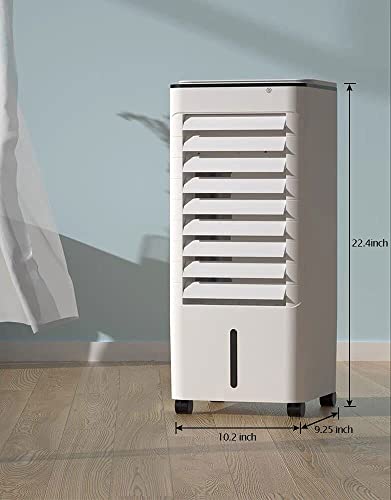 Caynel 3-IN-1 Portable Air Conditioner, Evaporative Air Cooler/Humidifier/Ice Box, 12H Timer&Remote Control, Ultra-quiet Evaporative Cooler for Whole Room Home & Office