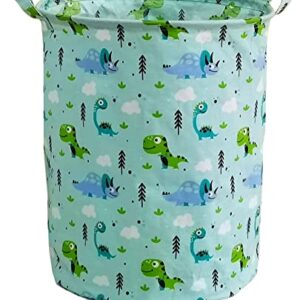 ELIVHINE Easter basket Storage Baskets Waterproof Foldable Organizer Large Storage Bins for Dirty Clothes Home and Office Toy Organizer Laundry Hamper (Forest Dinosaur)