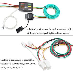 Oyviny Custom 4 Way 56165 Trailer Wiring Harness for Toyota RAV4 2006-2012, RAV4 Trailer Tow Wiring