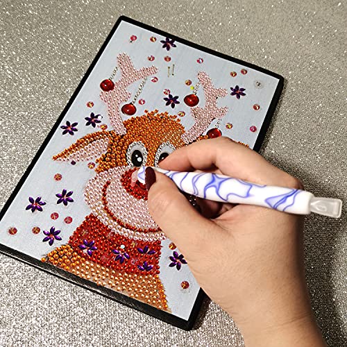 Diamond Painting Pen,Diamond Art Pen,Resin 9D Diamond Painting Pen Kit Tool Accessories Stylus Drill Pen for Diamond Painting Nail Art Cross Stitch Decoration Diamond Art WhiteBlue