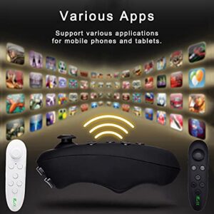 Wireless VR Controller for Phones Compatible with iOS/Android, Joystick Remote for Tiktok Support iPhone/iPad/Android Phones/Tablet Laptops to Control Music Video, Selfie, Mouse, E-Book (Upgrade)