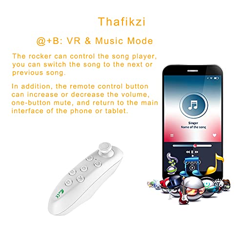 Wireless VR Controller for Phones Compatible with iOS/Android, Joystick Remote for Tiktok Support iPhone/iPad/Android Phones/Tablet Laptops to Control Music Video, Selfie, Mouse, E-Book (Upgrade)