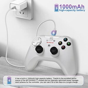 BEITONG MFi Certified Wireless Gamepad Controller Officially Apple Licensed Joystick iOS Wireless Gaming Controller for iPhone XS/11/12/12pro/XR, iPad Pro/Air, iPad, iPad Mini