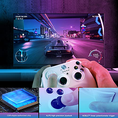 BEITONG MFi Certified Wireless Gamepad Controller Officially Apple Licensed Joystick iOS Wireless Gaming Controller for iPhone XS/11/12/12pro/XR, iPad Pro/Air, iPad, iPad Mini