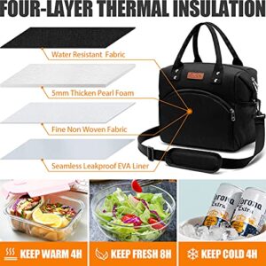 Insulated Lunch Bag for Women/Men, Reusable Lunch Box for Work Office School Picnic Beach, Freezable Large 16-Can Cooler Tote Bag Leakproof Lunch Bag for Adult Kids with Adjustable Shoulder Strap