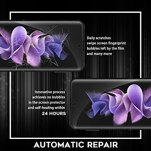 Orzero (3 Sets 12 Packs) Compatible for Samsung Galaxy Z Flip 3 5G Soft TPU Screen Protector, High Definition Premium Quality Edge to Edge (Full Coverage) Bubble-Free (Lifetime Replacement)