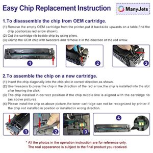 ManyJets 206X W2110X Compatible Toner Cartridge Replacement for HP 206X W2110X 206A W2110A Work with HP Color Laserjet Pro M283fdw M255dw M283cdw M282nw Printer (High Yield,4-Pack,NO CHIP)