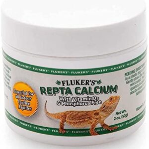 DBDPet Fluker's Repta Calcium with Vitamin D3 Reptile Supplement 2oz - Includes Attached Pro-Tip Guide