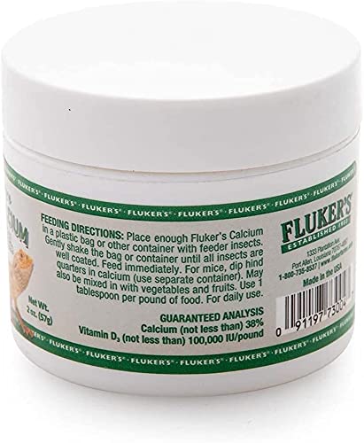 DBDPet Fluker's Repta Calcium with Vitamin D3 Reptile Supplement 2oz - Includes Attached Pro-Tip Guide