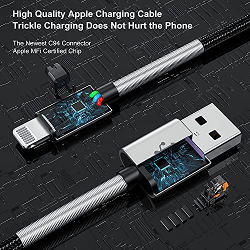 2Pack 10ft iPhone Charger Cable, [ Apple MFi Certified ] Long Lightning Cable 10 Foot, High Fast 10 Feet Apple Charging Cable Cord for Apple iPhone 14/14 Pro Max/13 Mini/12/11/XS/XR/8/7Plus/6s/5s iPad