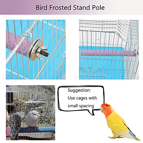 Hamiledyi Parrot Cage Perches Stand Pole,Bird Stand Sand Perch Toy Parakeet Paw Grinding Stick and Beak Colorful Cage Accessories for Conures Cockatiels Lovebirds Budgies Rest