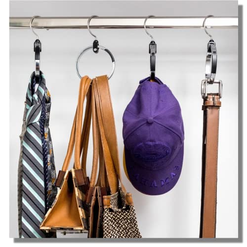 Multipurpose Hanger Organizer ROLLY HANGER Great Space Saver Cut Clutter in The Closet Perfect Organizer for Belts, Baseball Hats, Ties, Scarves, Purses and Much More Versatile Hanger