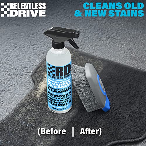 Relentless Drive Car Upholstery Cleaner Kit - Car Seat Cleaner & Car Carpet Cleaner - Works Great on Stains, Keep Car Interior Smelling Fresh - Car Interior Cleaner